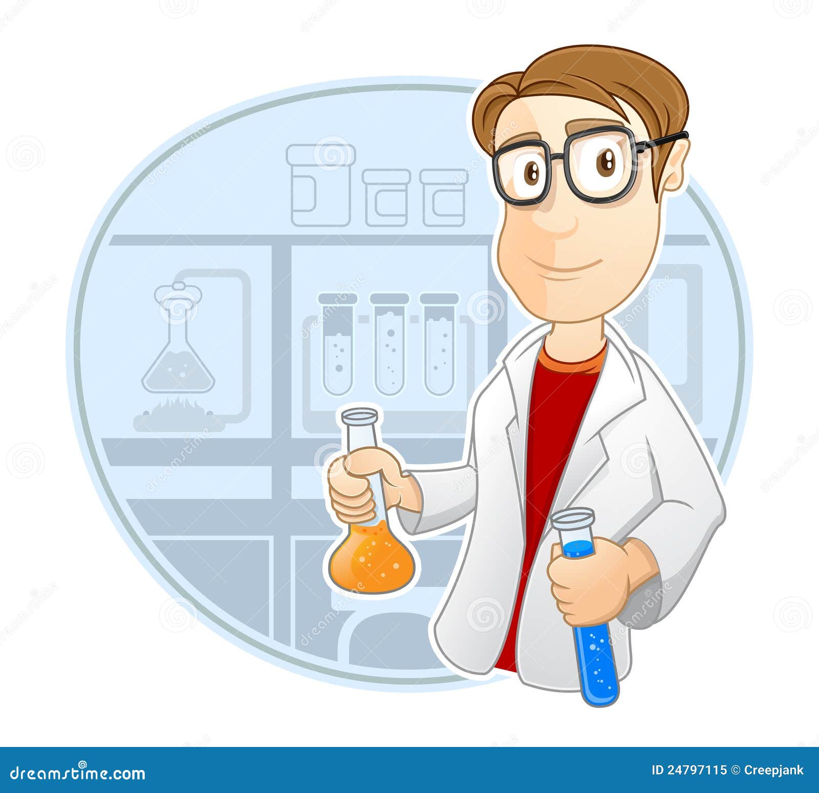 Occupation : Scientist stock vector. Illustration of character - 24797115