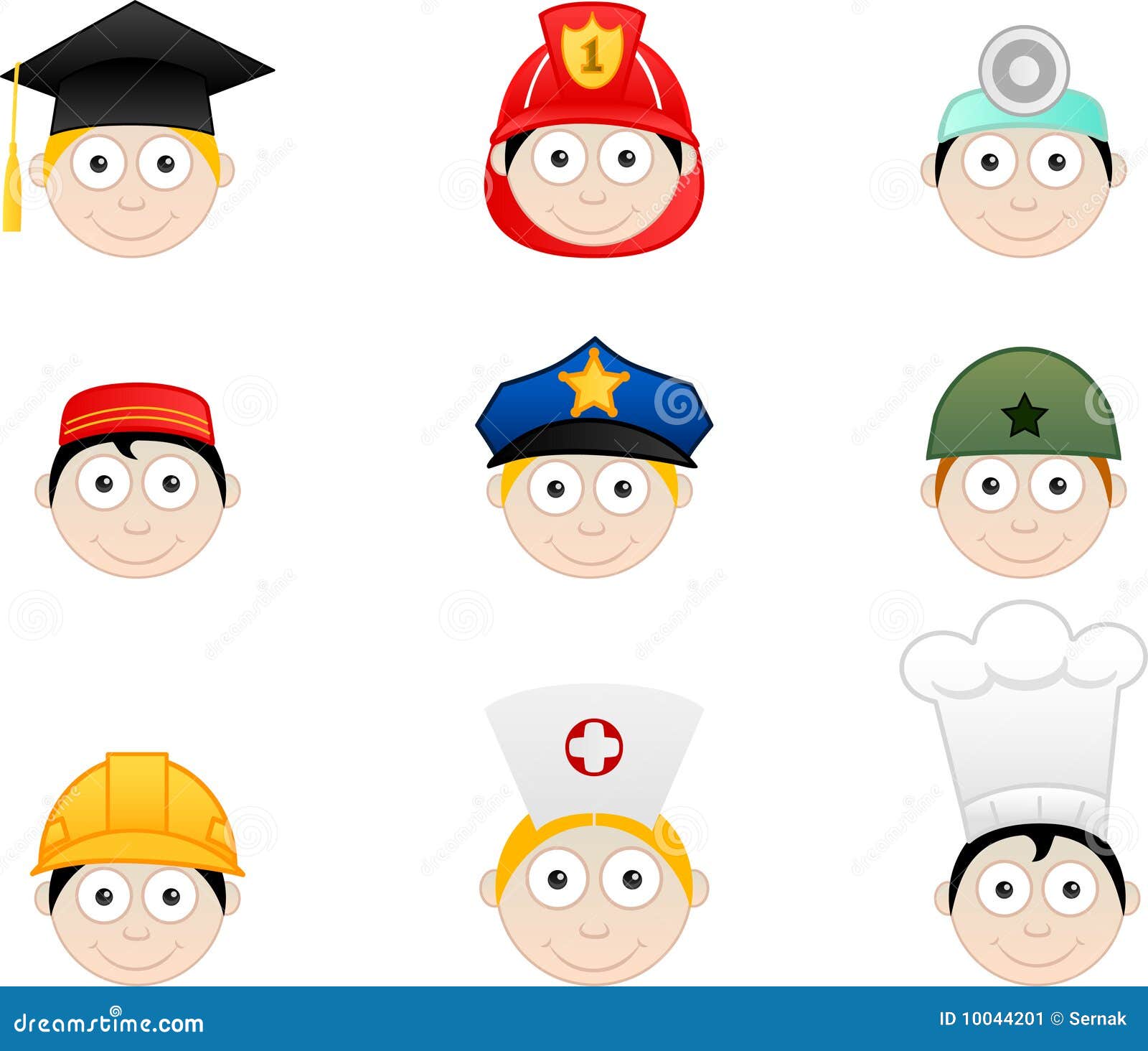 Occupation set stock vector. Illustration of bellboy - 10044201