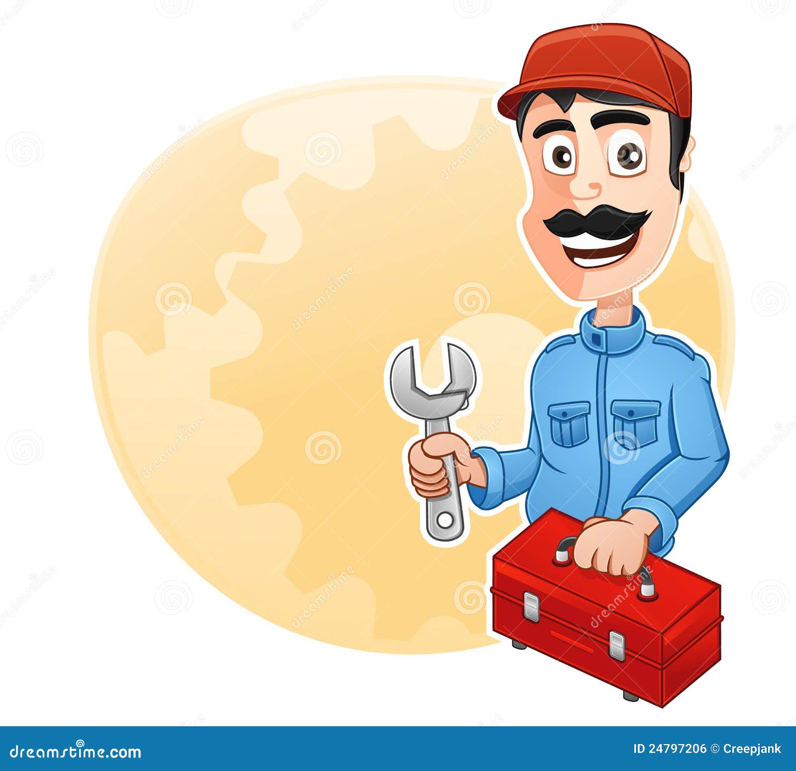 Occupation : Technician stock vector. Illustration of face - 24797206