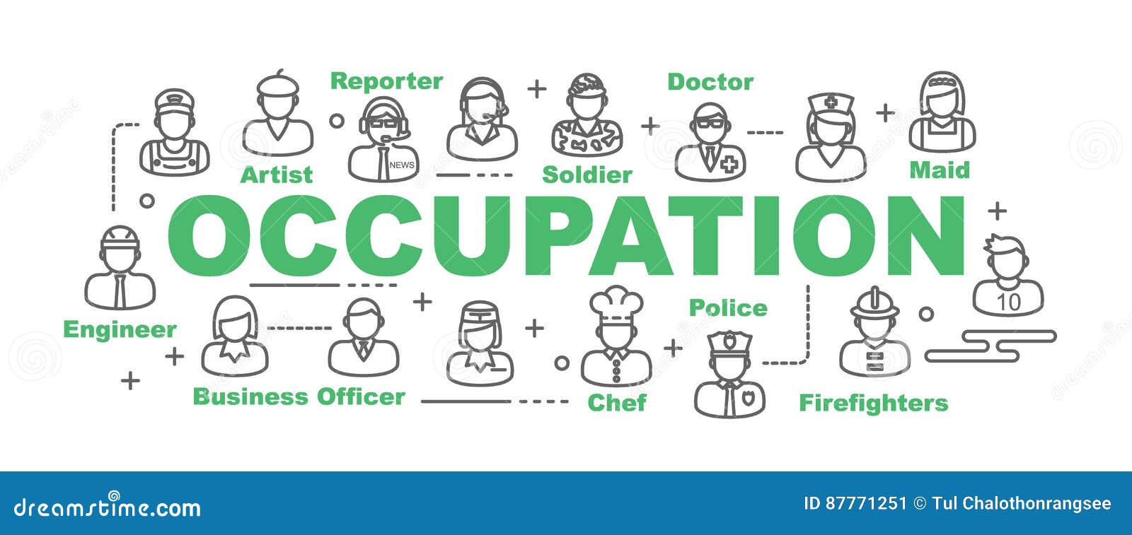Occupation vector banner stock vector. Illustration of artist - 87771251