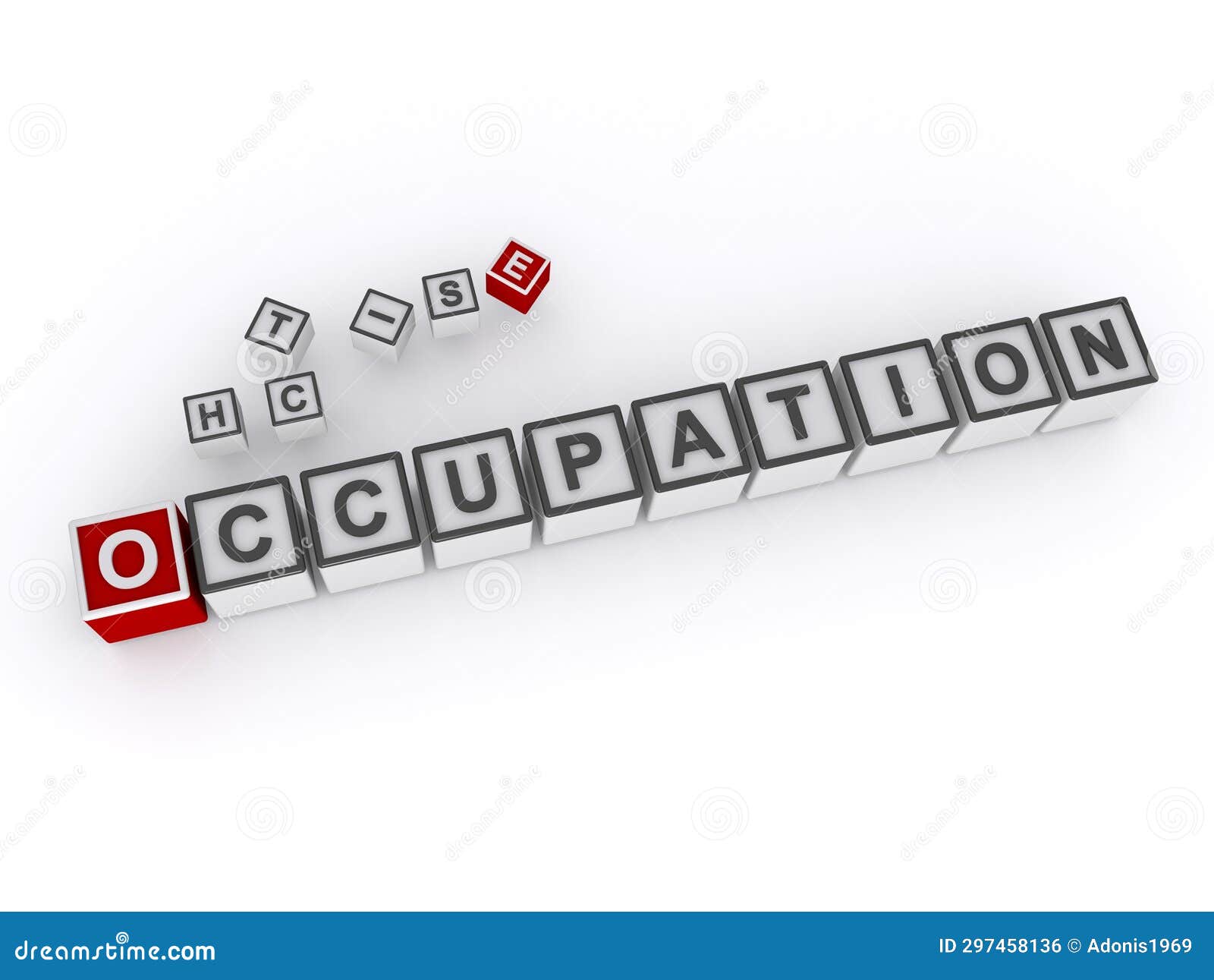 Occupation Word Door Job Choices Opportunities Stock Image ...