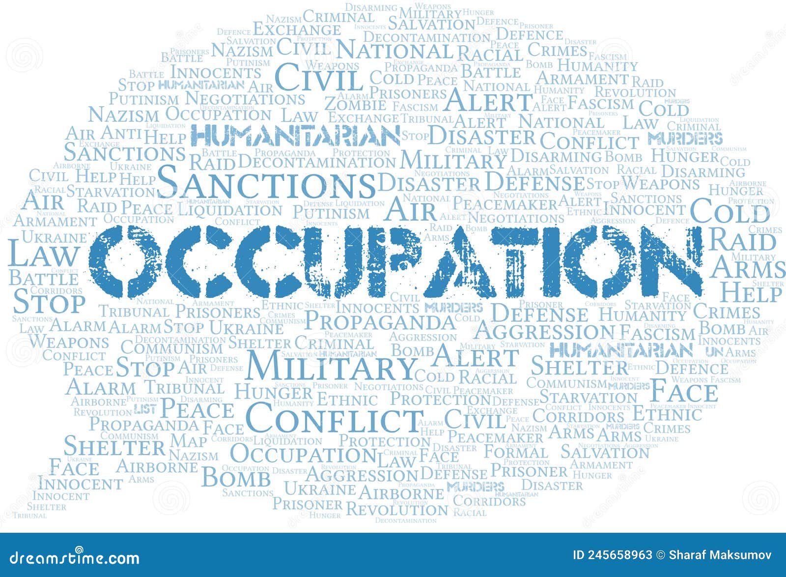 Occupation Word Cloud. Vector Made with the Text only. Stock Vector ...