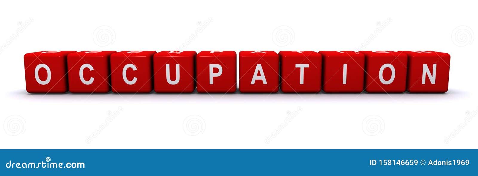 Occupation Word Cube on White Stock Illustration - Illustration of ...