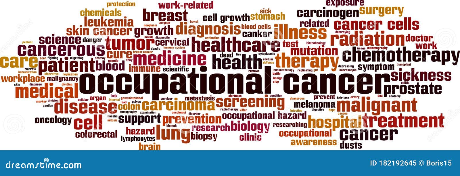 Occupational Cancer Word Cloud Stock Vector - Illustration of melanoma ...
