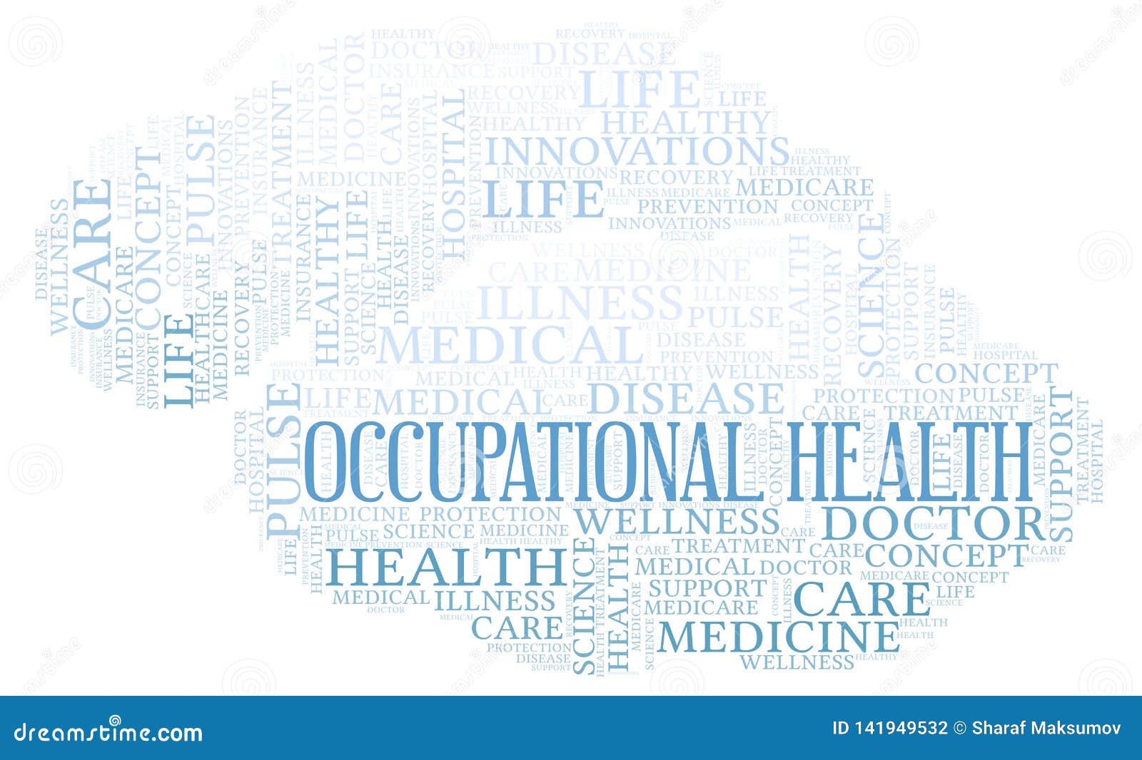 Occupational Health Word Cloud Stock Illustration - Illustration of ...