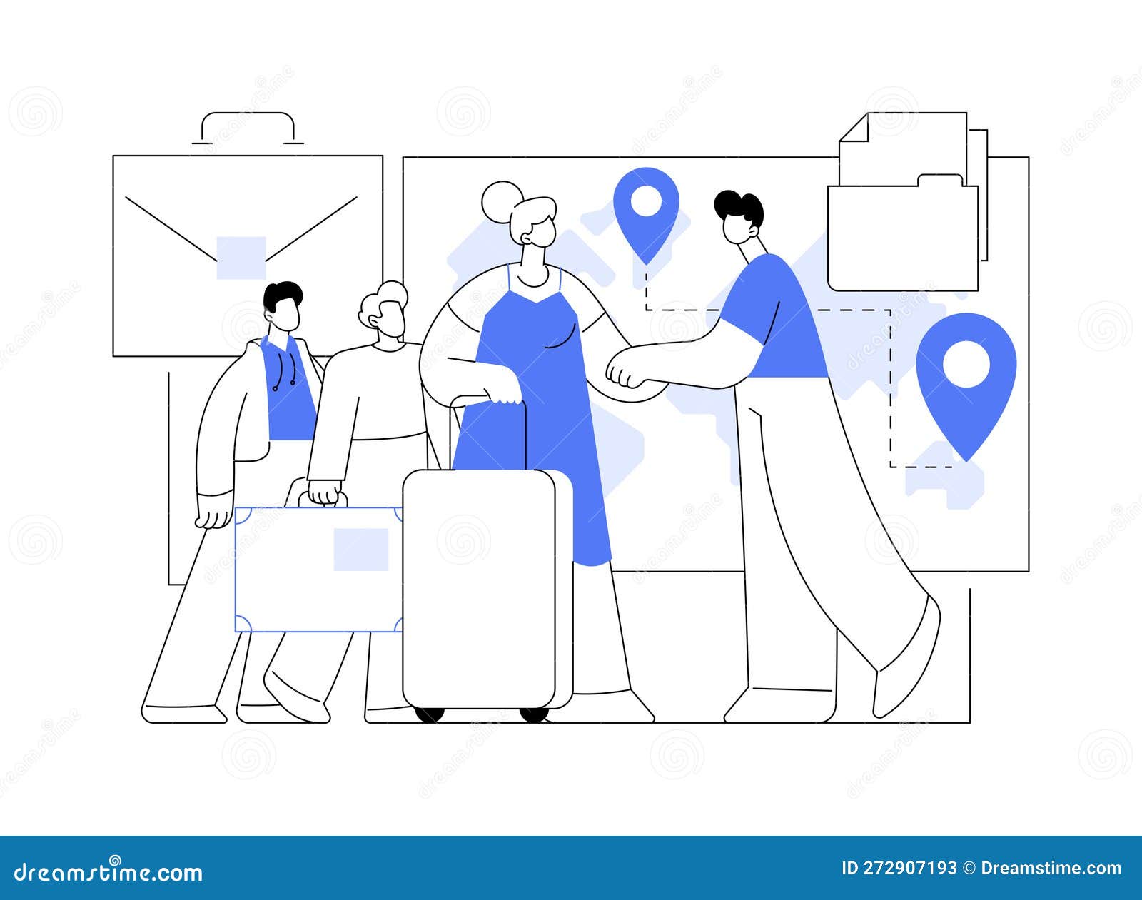 Work Migration And Employment, Drain Brain Landing Page Template. Tiny ...