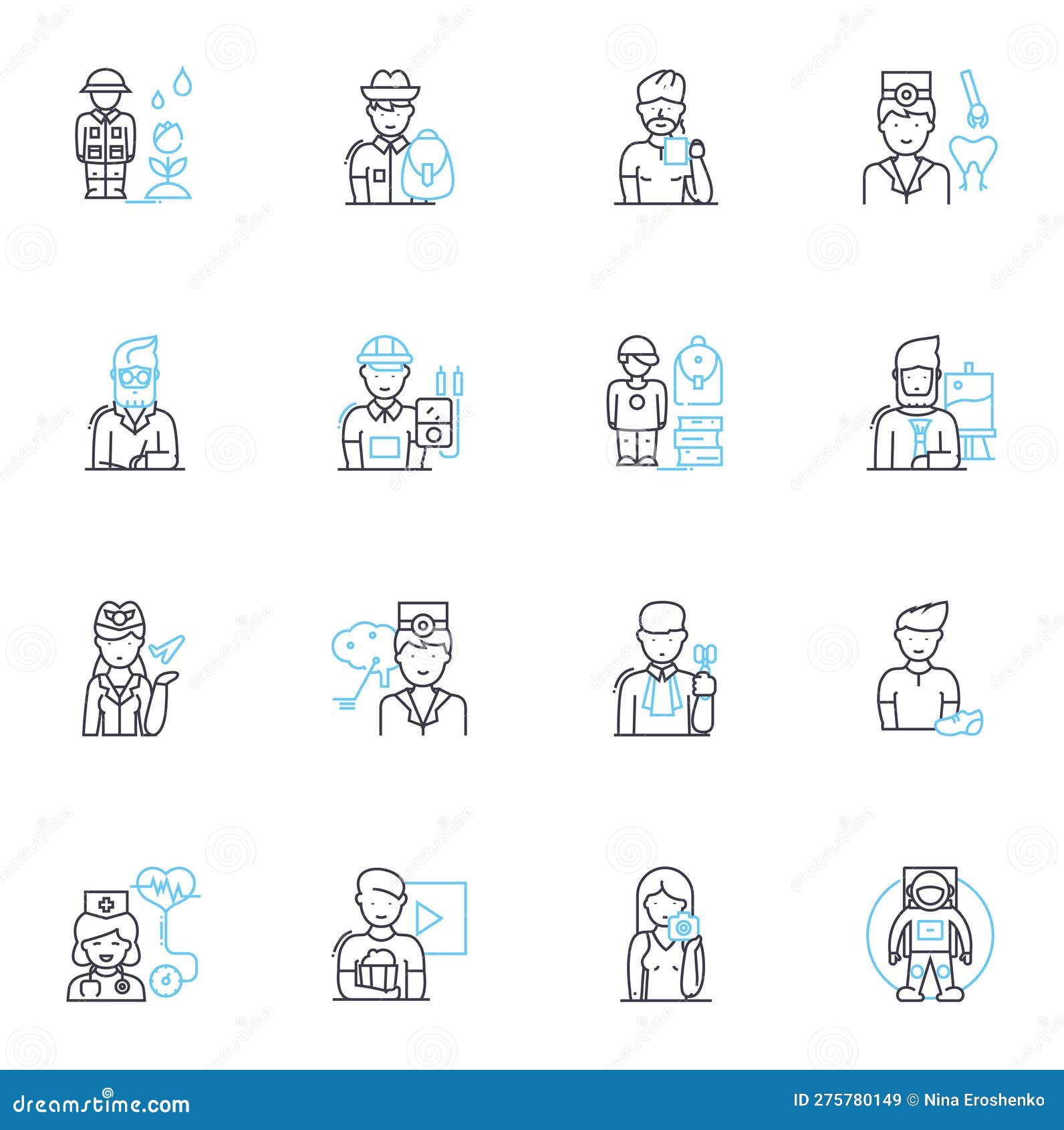 Art And Craft Line Icons Collection. Body Language, Signals, Nonverbal ... Art And Craft Line Icons Collection. Body Language, Signals, Nonverbal ...