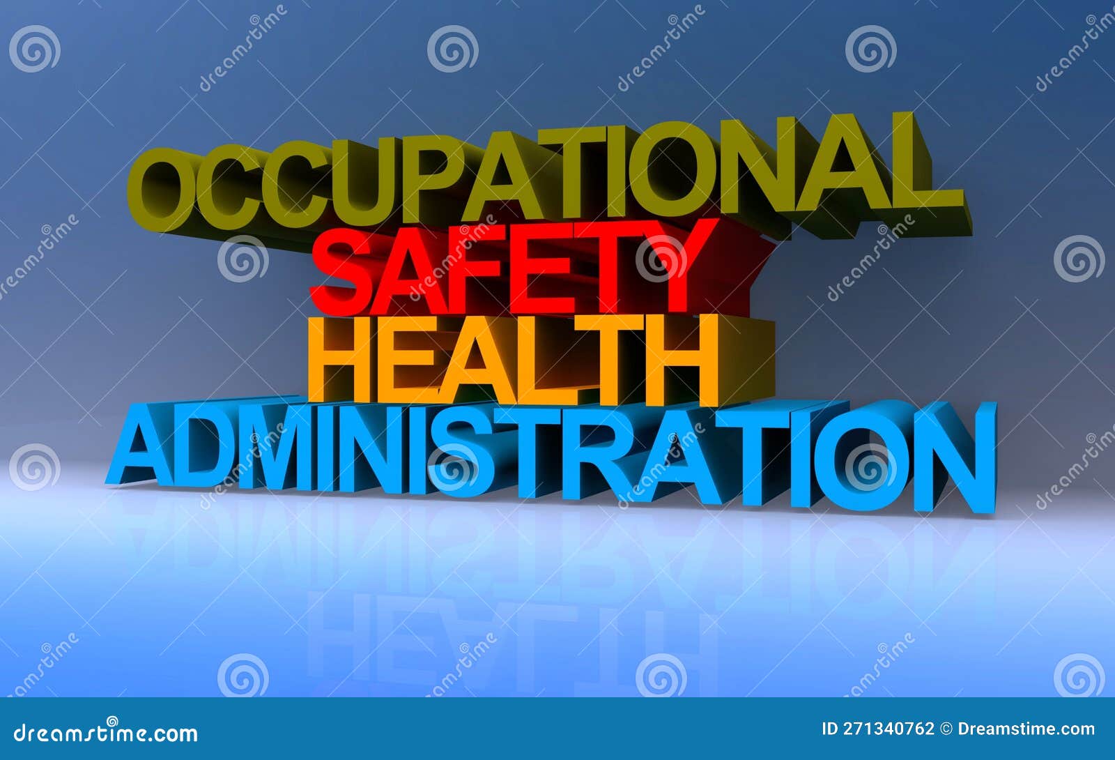 Occupational Safety Health Administration on Blue Stock Illustration ... Occupational Safety Health Administration on Blue Stock Illustration ...