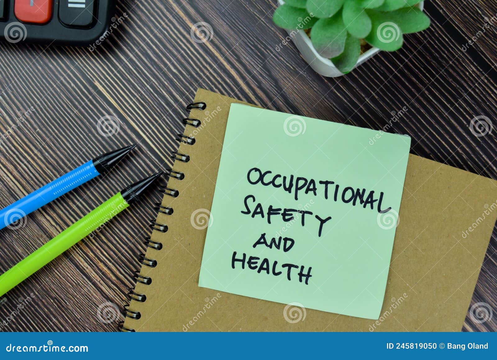 Occupational Safety and Healthy Write on Sticky Notes Isolated on ...