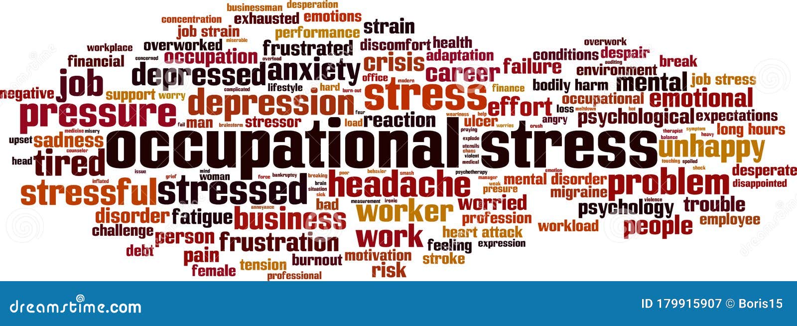 Occupational Stress Word Cloud Stock Vector - Illustration of mental ...
