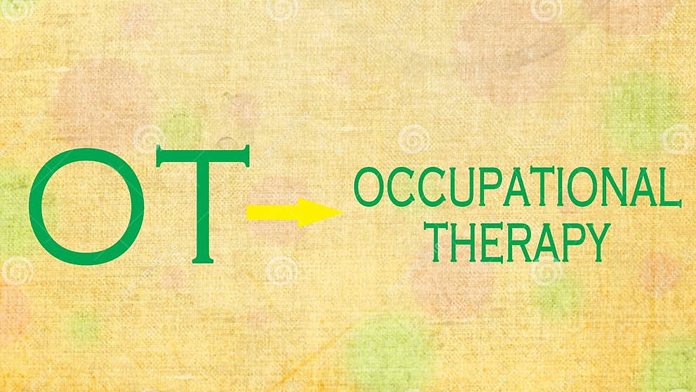 Occupational Therapy- OT stock illustration. Illustration of medical ...