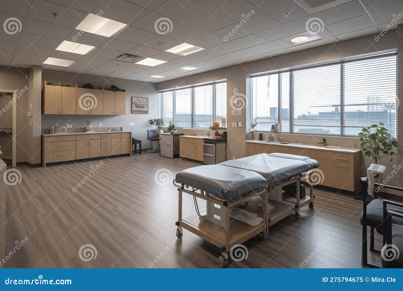 Occupational Therapy Room with Treatment Beds, Created with Generative ...
