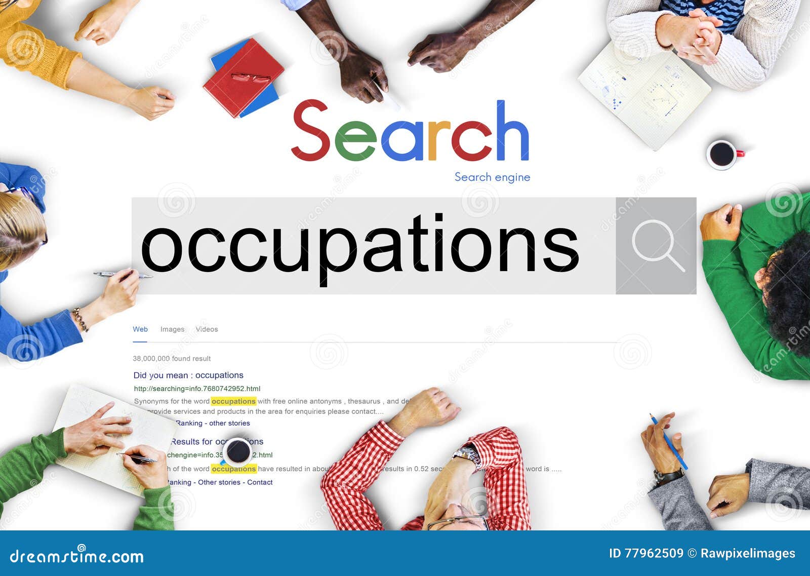 Occupations Career Employment Recruitment Position Concept Stock Image ...