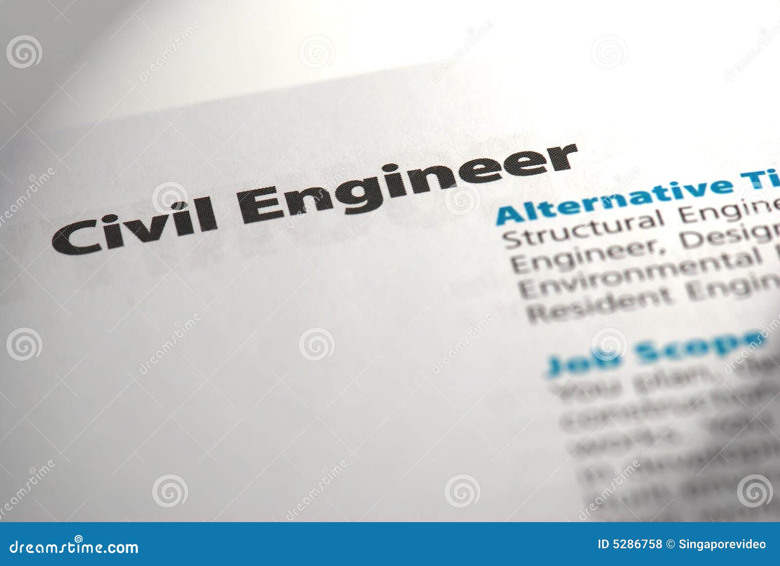 Occupations - Civil Engineer 1 Stock Photo - Image of construction ...