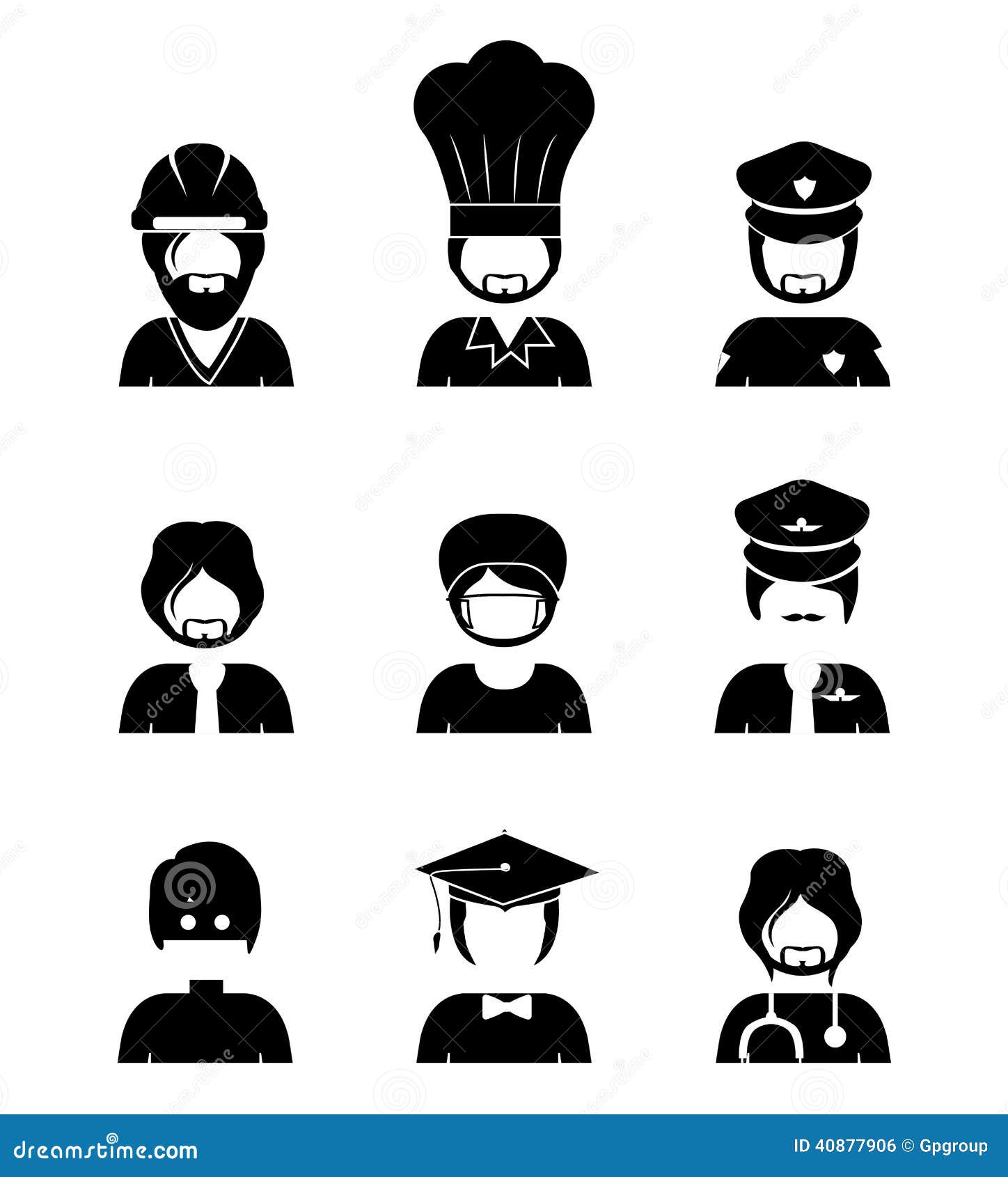 Occupations design stock vector. Illustration of profession - 40877906