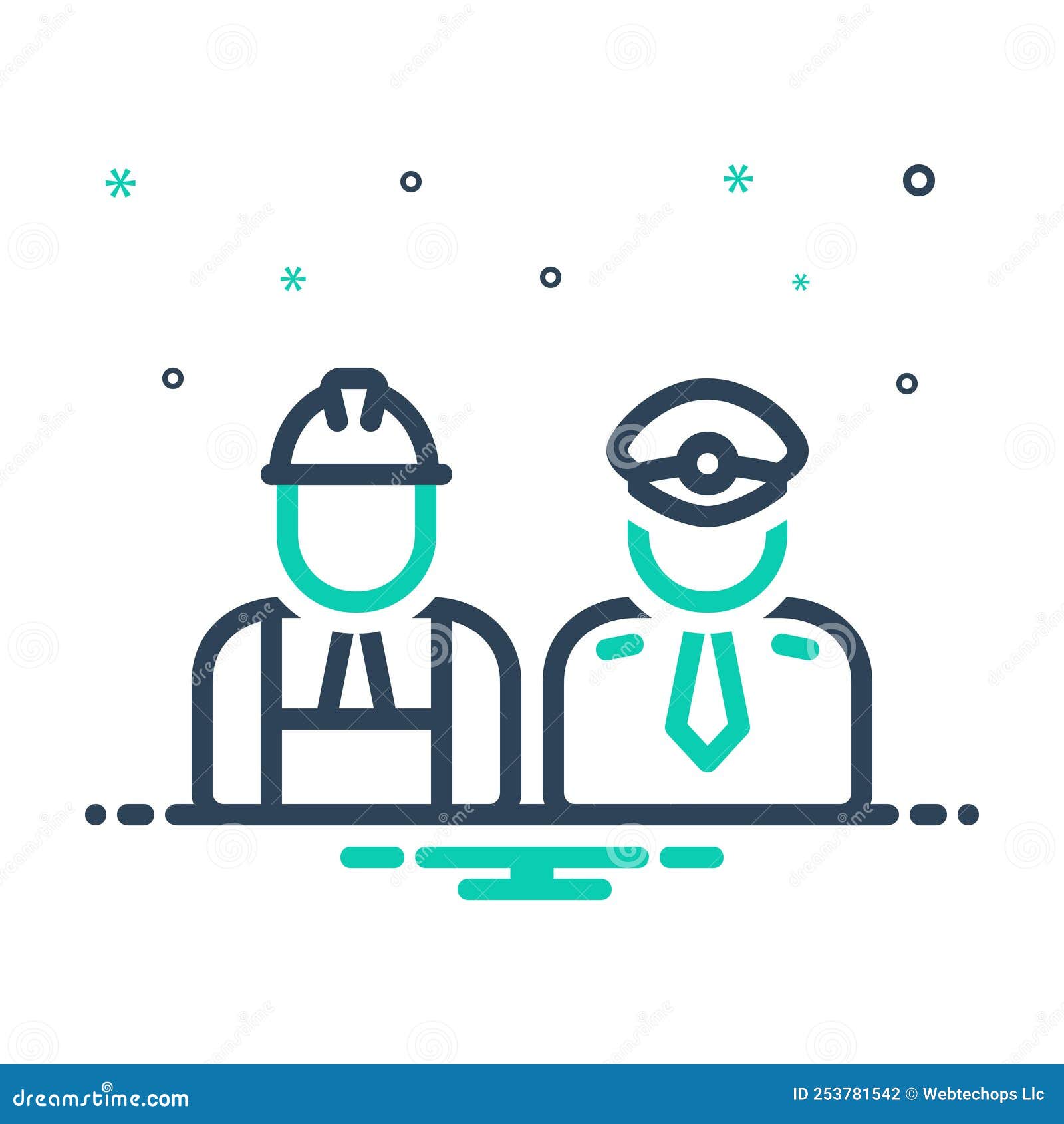 Mix Icon for Occupations, Profession and Work Stock Vector ...