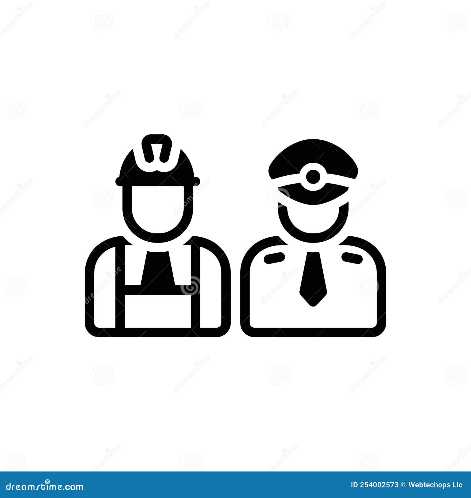 Black Solid Icon for Occupations, Profession and Work Stock ...