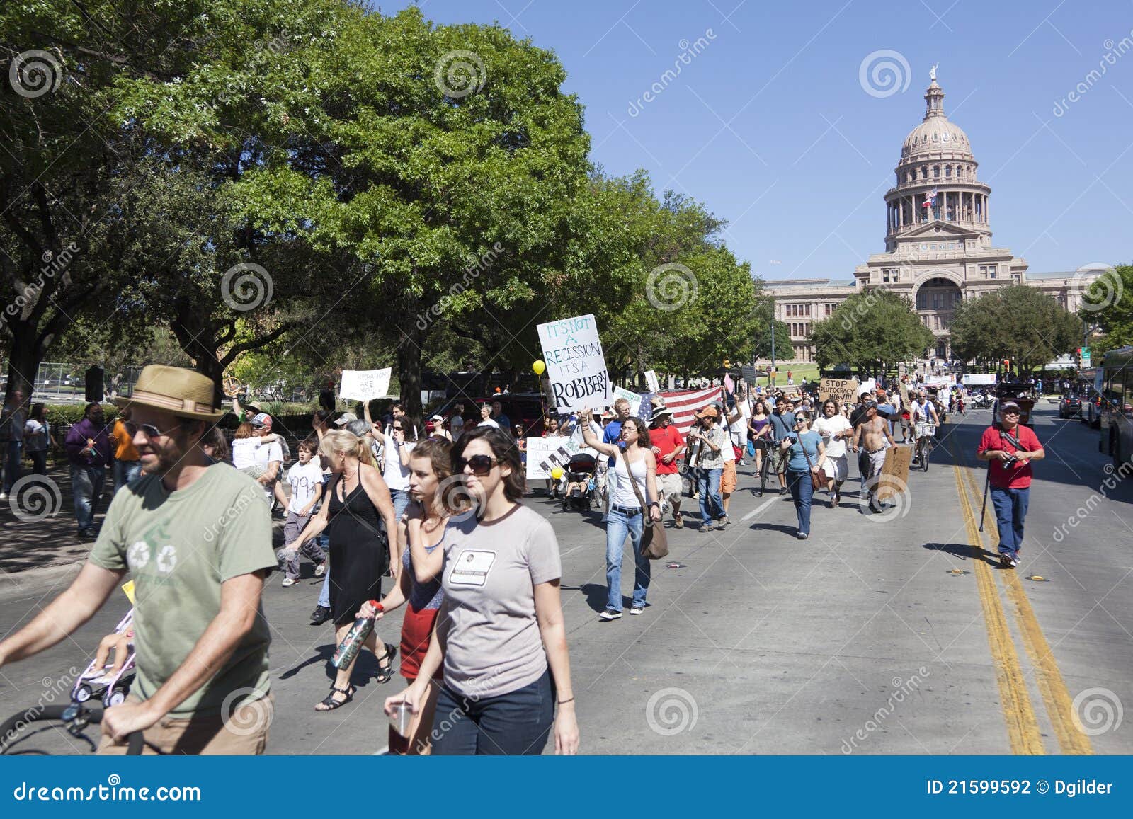 Occupy Austin - October 15 Protest March Editorial Photography - Image ...