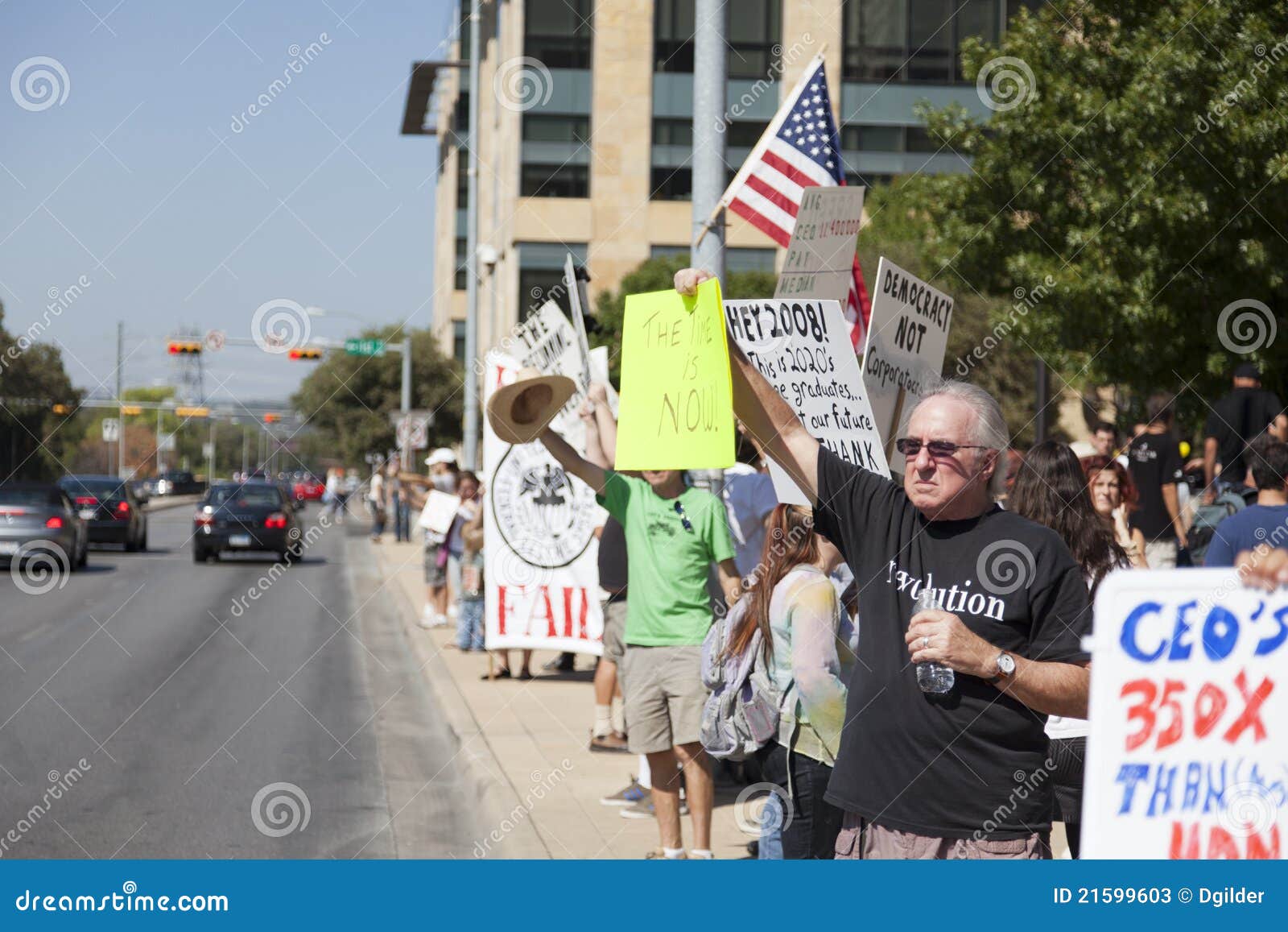 Occupy Austin - October 15 Protest March Editorial Stock Photo - Image ...