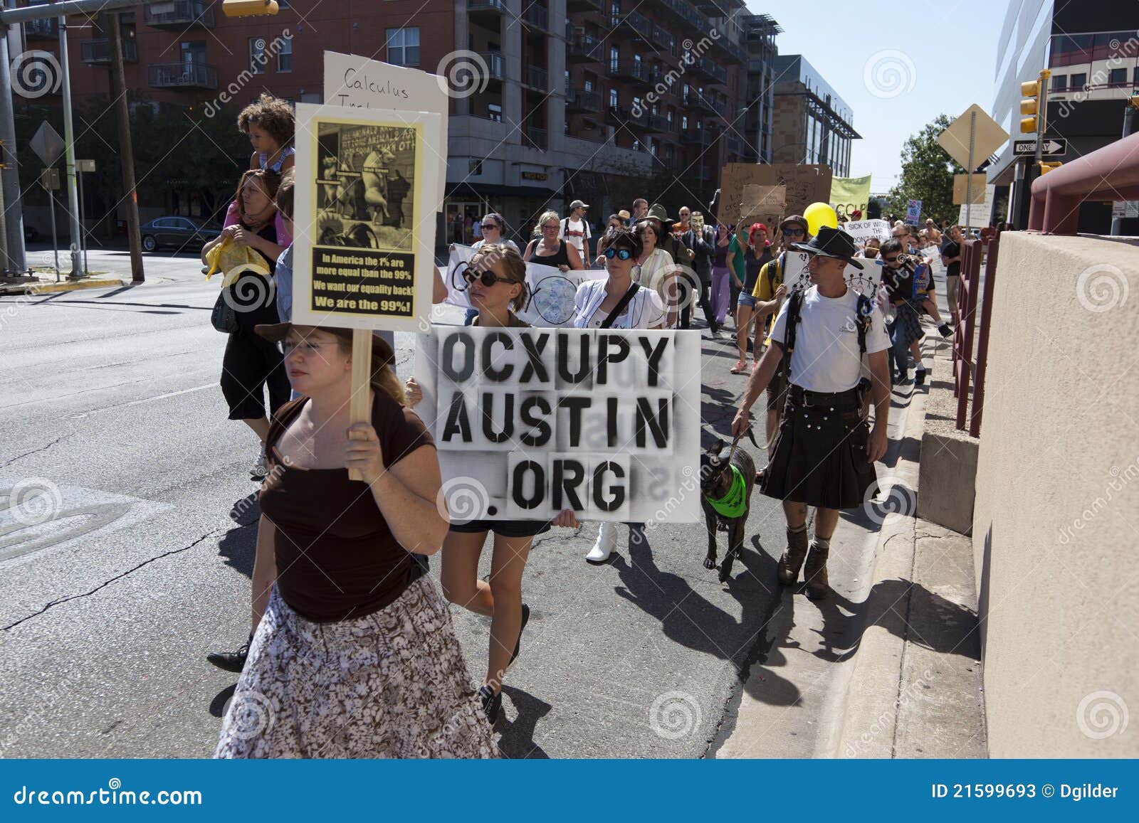Occupy Austin - October 15 Protest March Editorial Stock Photo - Image ...