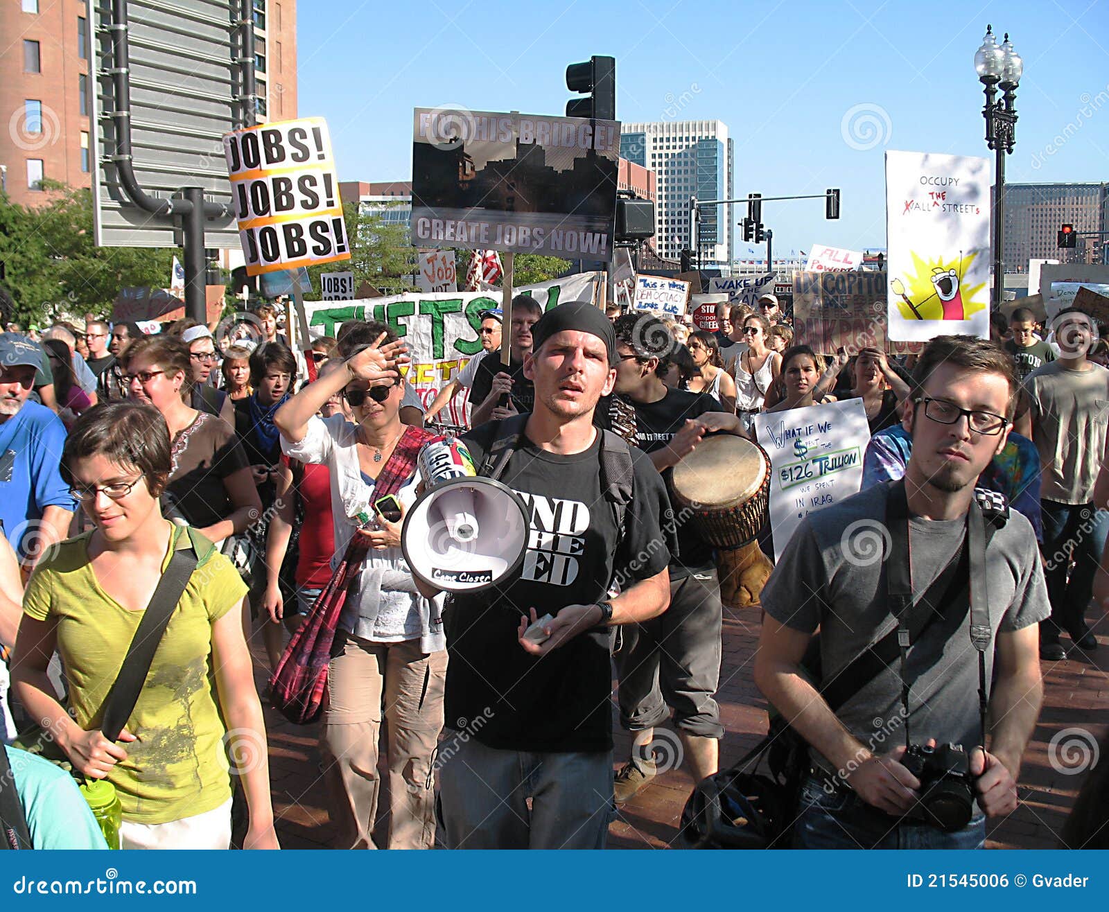 Occupy Boston Megaphone Protesters Editorial Photo - Image of megaphone ...