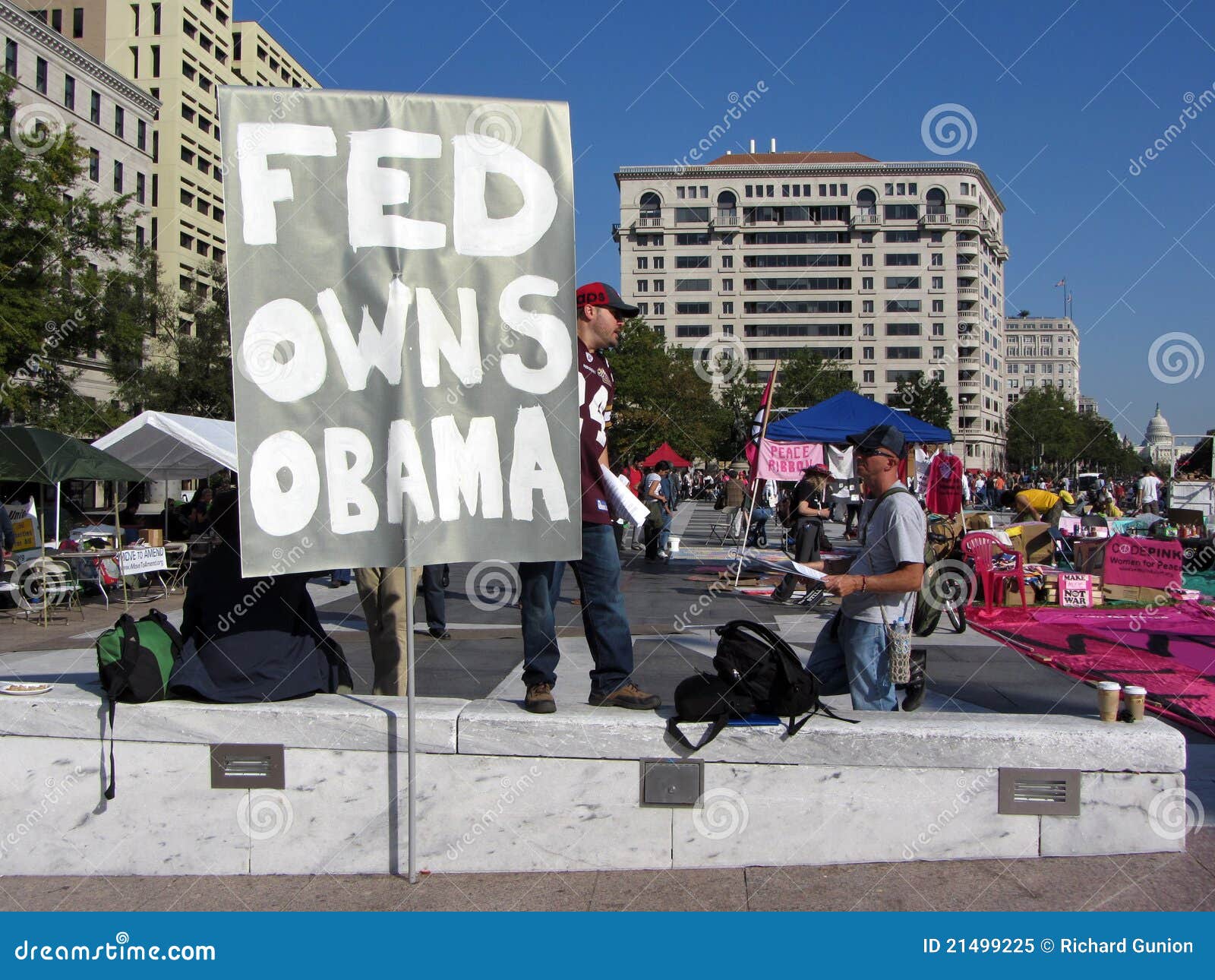 Occupy DC Protest Sign editorial image. Image of wall - 21499225