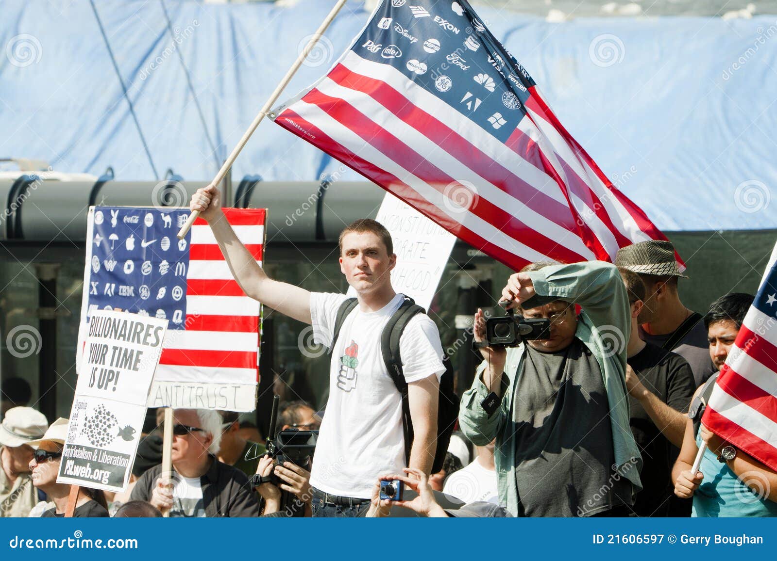 Occupy LA Demonstration and Rally Editorial Photography - Image of wall ...