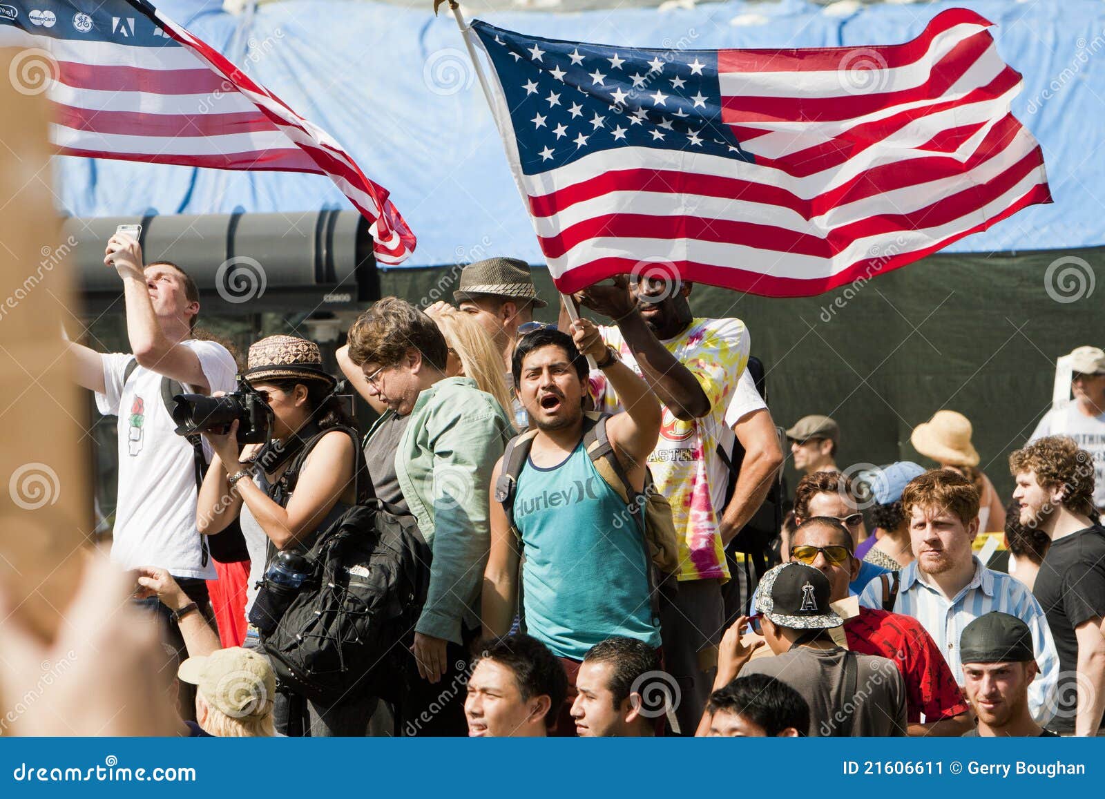 Occupy LA Demonstration and Rally Editorial Photo - Image of american ...