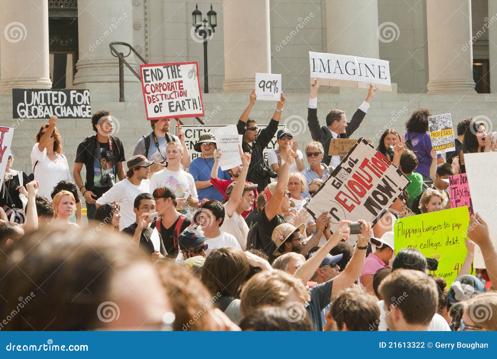 Occupy LA Demonstrators March in Los Angeles Editorial Photography ...