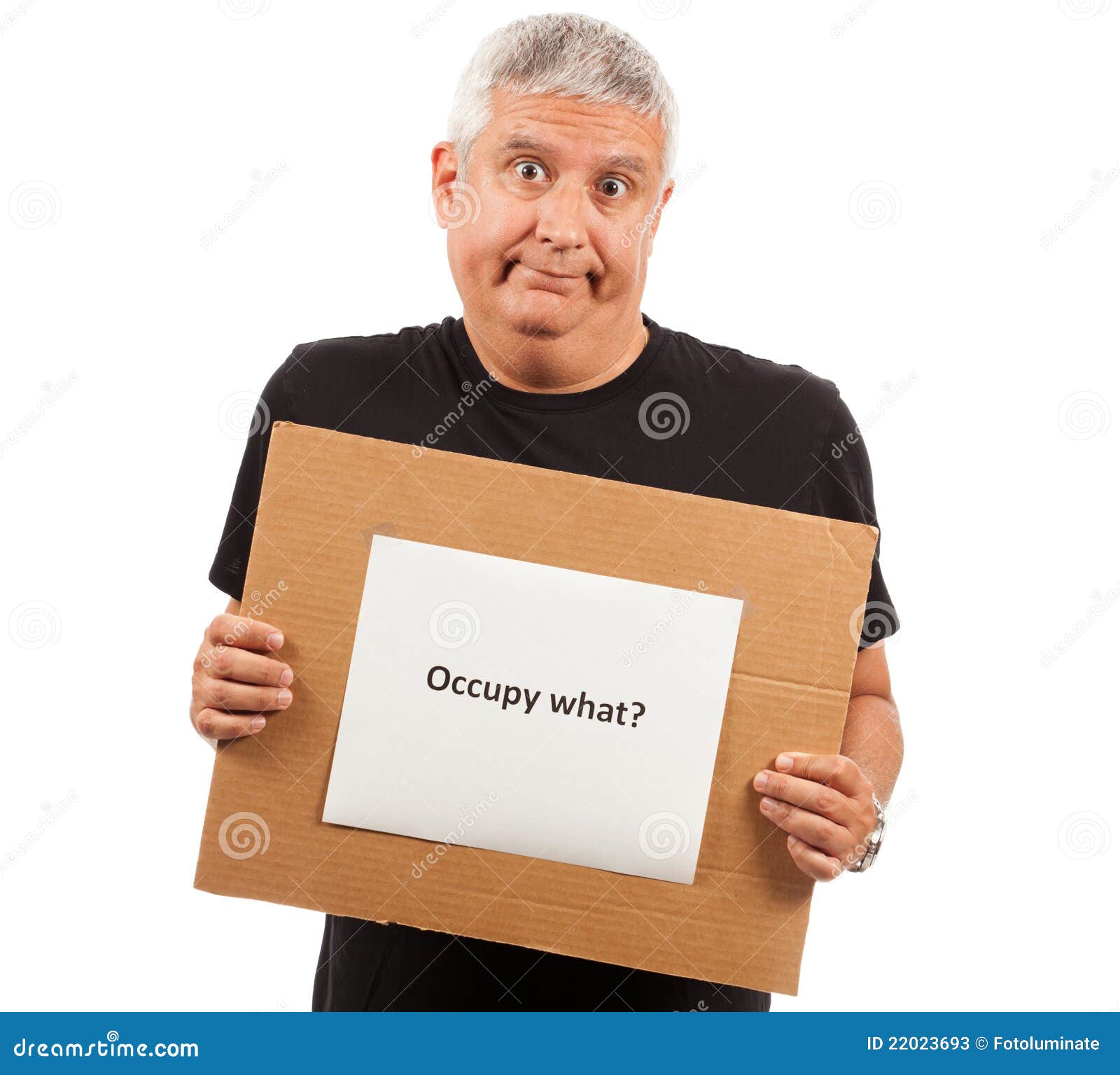 Occupy Man stock image. Image of seeker, economic, fifties - 22023693