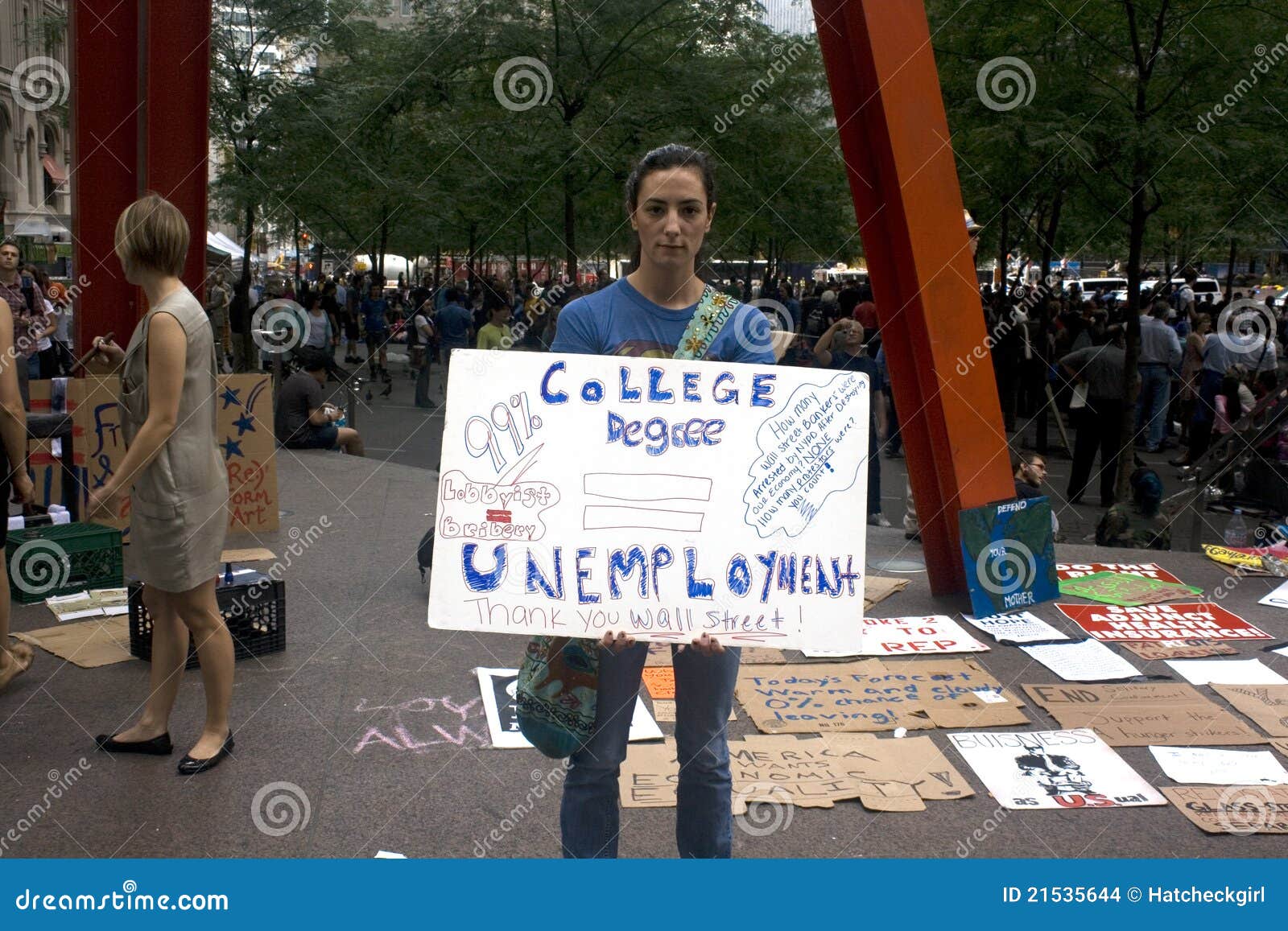 Occupy Wall St. editorial stock image. Image of politics - 21535644