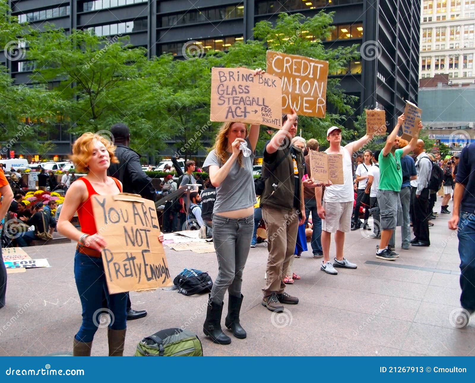 Occupy Wall St. Protest editorial stock photo. Image of exchange - 21267913
