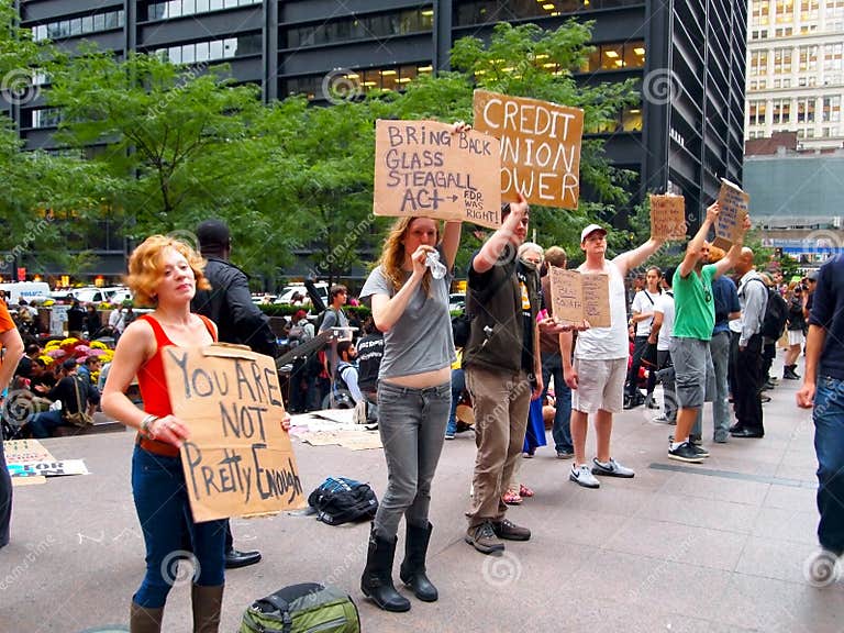 Occupy Wall St. Protest editorial stock photo. Image of exchange - 21267913