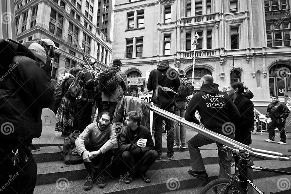 Occupy Wall Street Protest editorial stock photo. Image of corporate ...