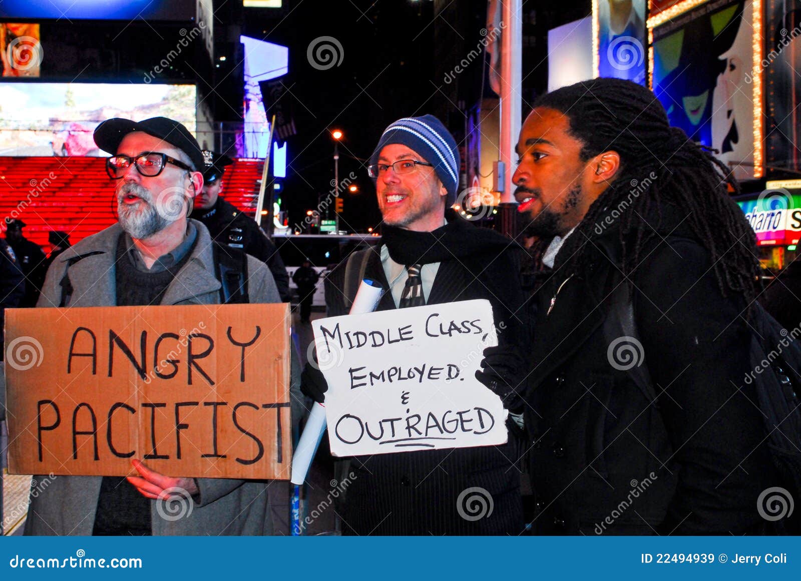 Occupy Wall Street Protest in Times Square. Editorial Stock Image ...