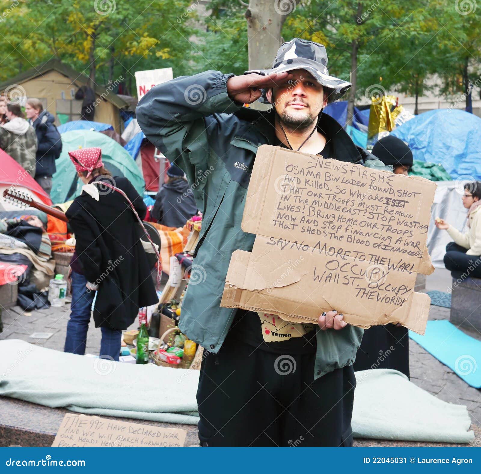 Occupy Wall Street Protesters Editorial Photo - Image of encampment ...