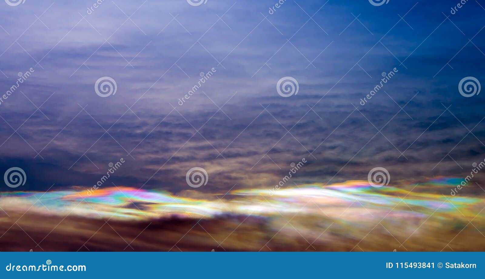 Cloud Iridescence, the Occurrence of Colors in a Cloud Stock Image ...