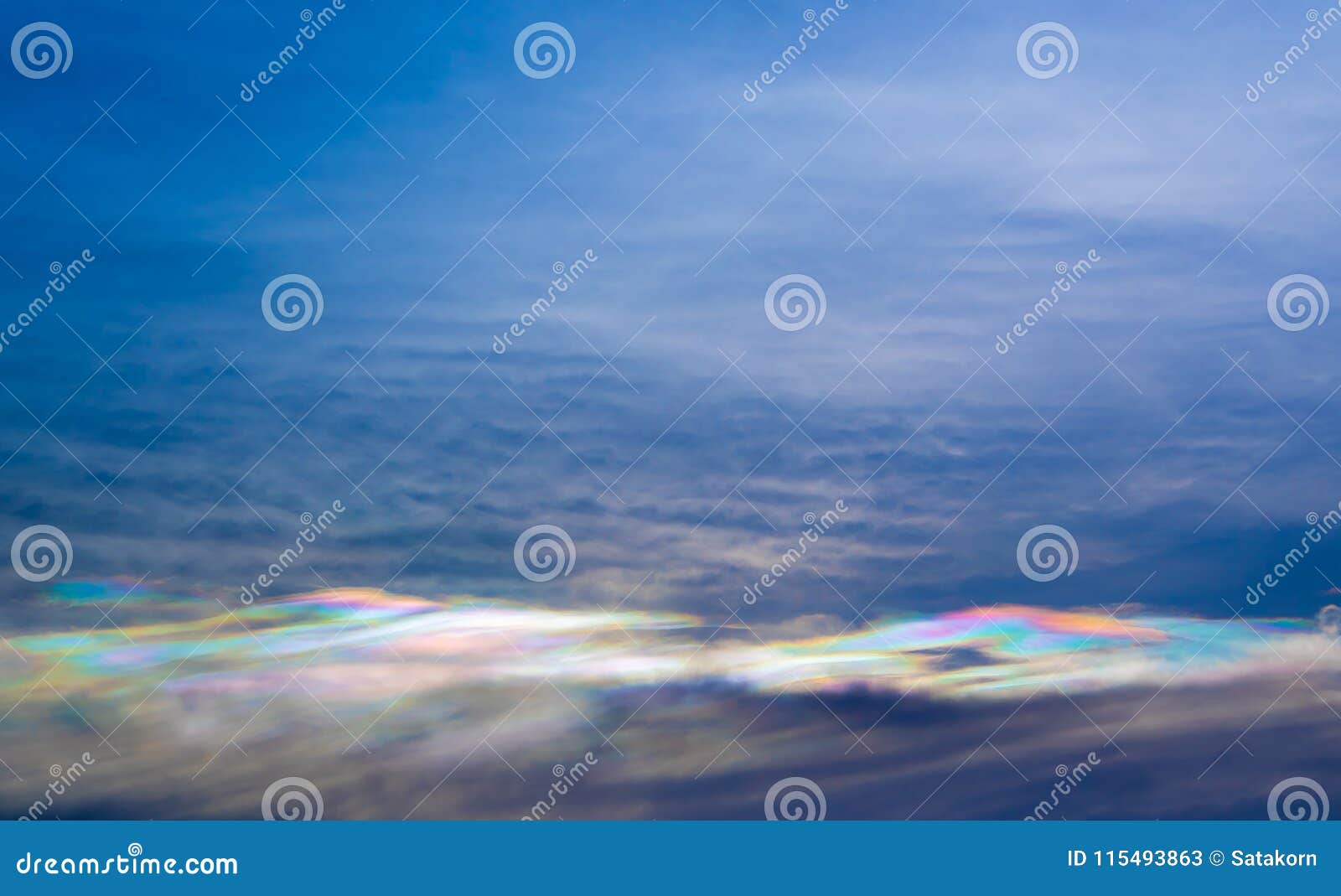 Cloud Iridescence, the Occurrence of Colors in a Cloud Stock Image ...