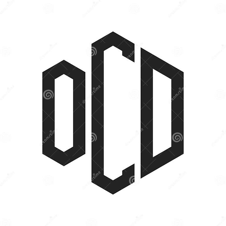 OCD Logo Design. Initial Letter OCD Monogram Logo Using Hexagon Shape ...
