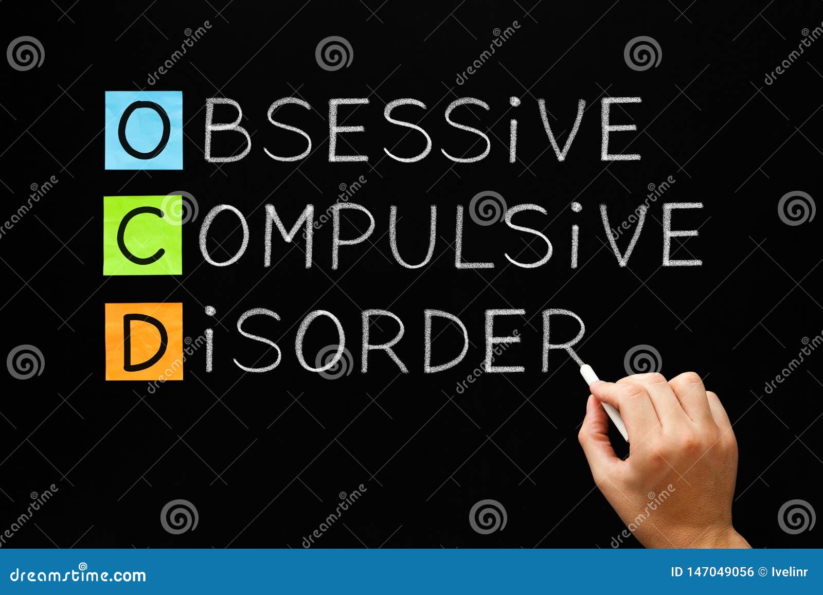 OCD - Obsessive Compulsive Disorder on Blackboard Stock Photo - Image ...