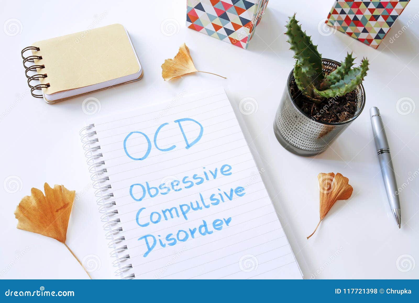 OCD Obsessive Compulsive Disorder Written in Notebook Stock Photo ...