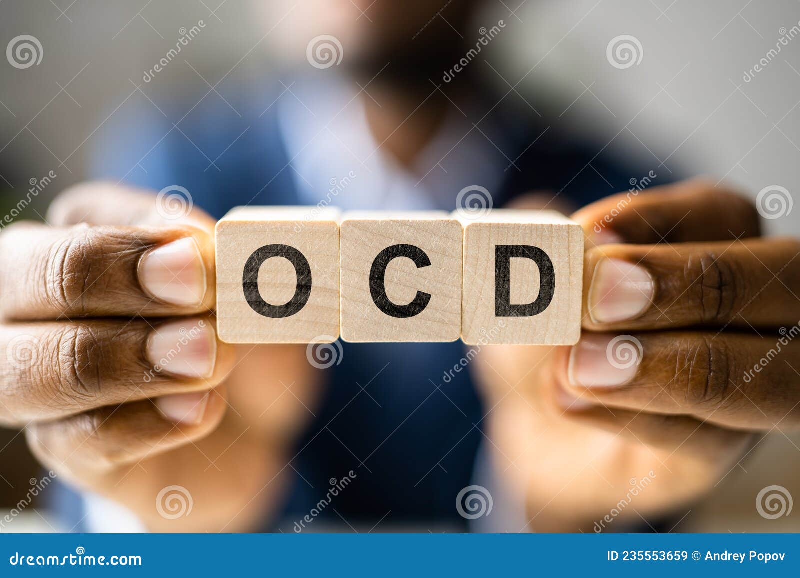 OCD Perfectionist Obsession Stock Image - Image of word, touching ...