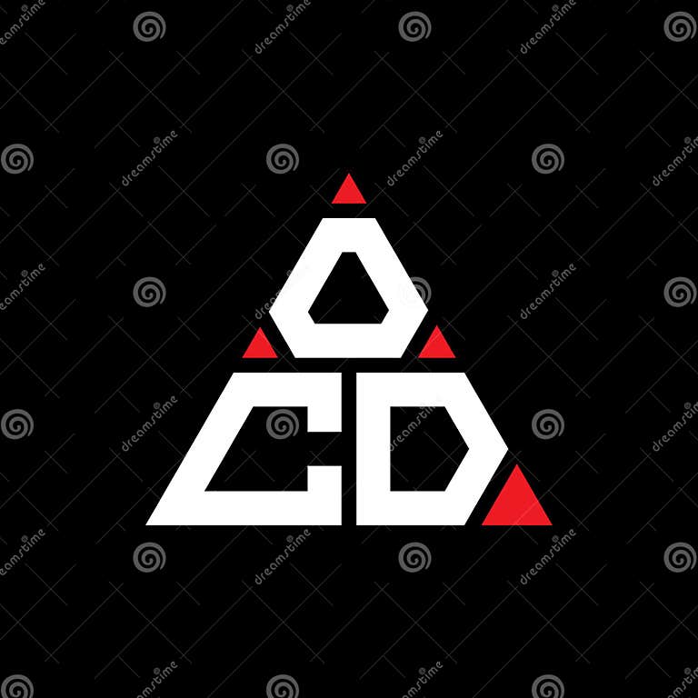 OCD Triangle Letter Logo Design with Triangle Shape. OCD Triangle Logo ...