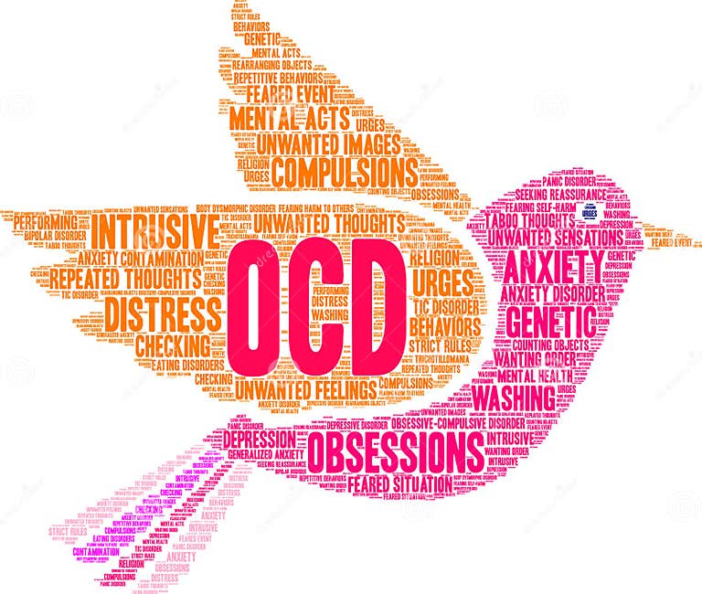 OCD Word Cloud stock vector. Illustration of mental - 206430955