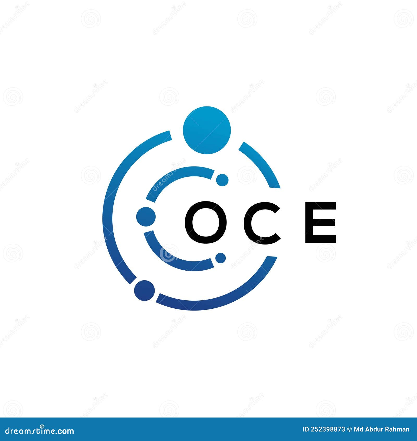 OCE Letter Technology Logo Design on White Background. OCE Creative ...