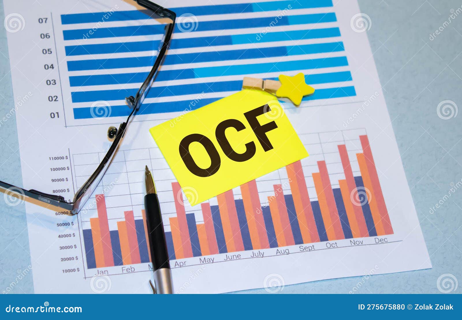 OCE Text Written on Notepad on the Blue Background Stock Photo - Image ...