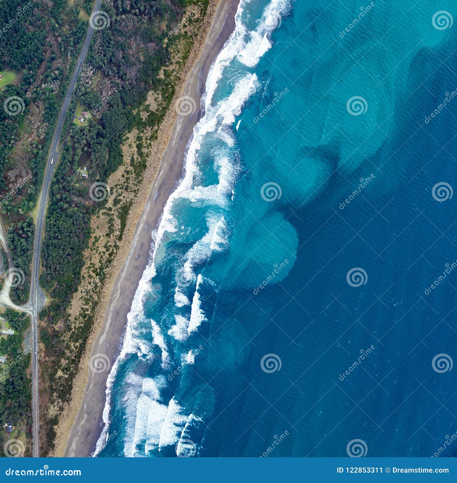 Ocea Waves Create Patterns in the Sand Offshore Stock Image - Image of ...