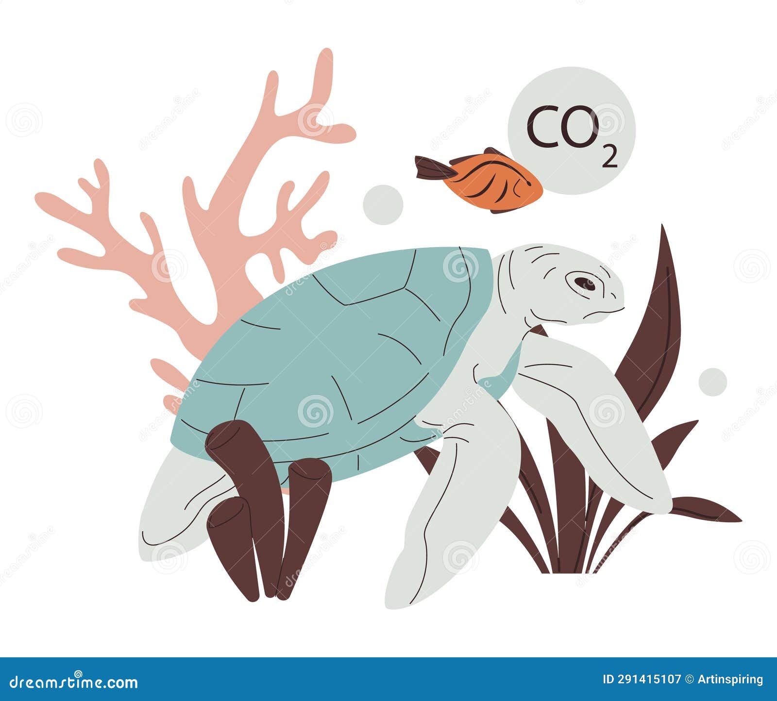 Ocean Acidification With Bleached Coral And Marine Life Decline Royalty ... Ocean Acidification With Bleached Coral And Marine Life Decline Royalty ...