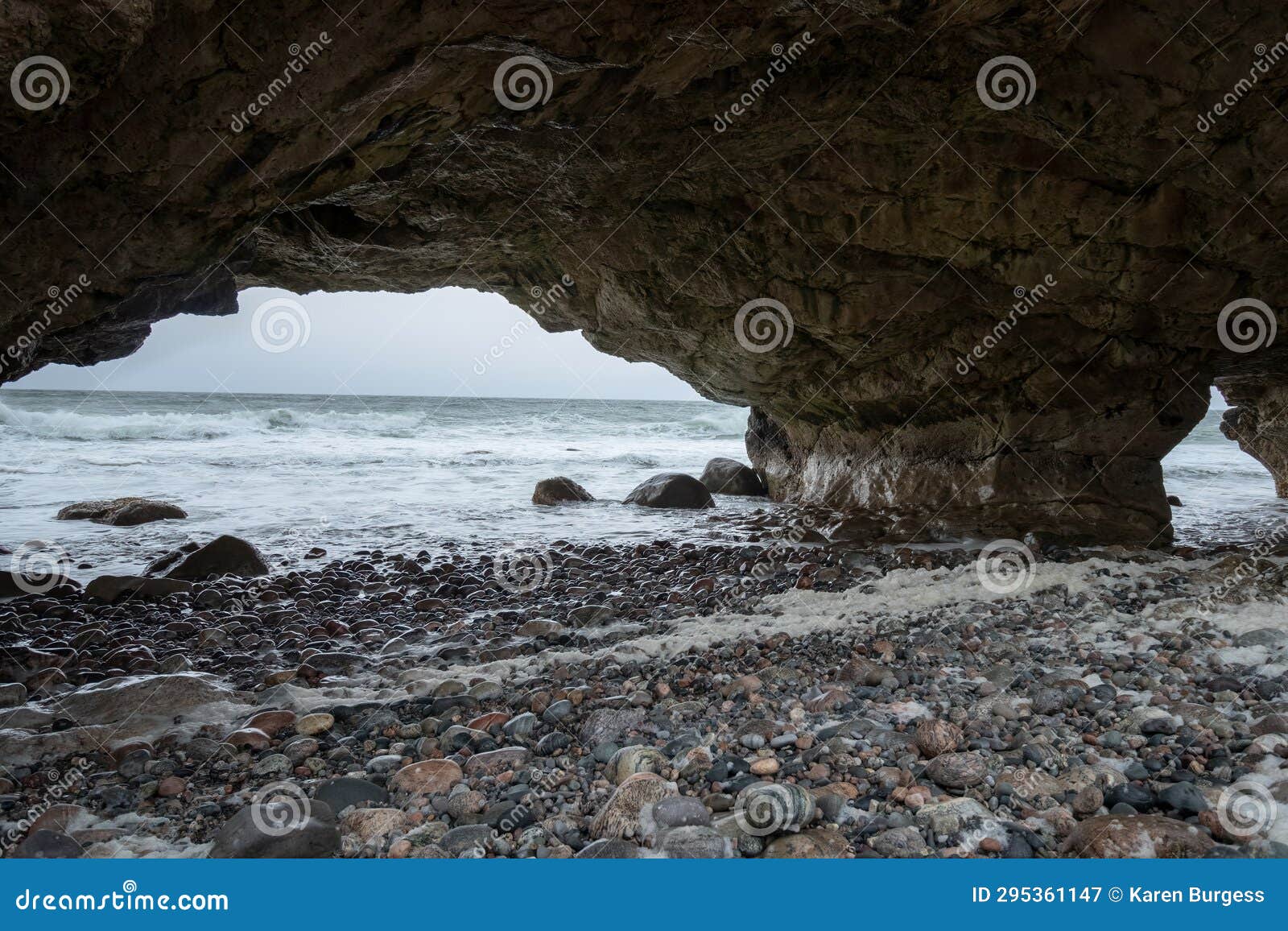 Underside of a Dolomite Rock Arch on the North West Coast of ...