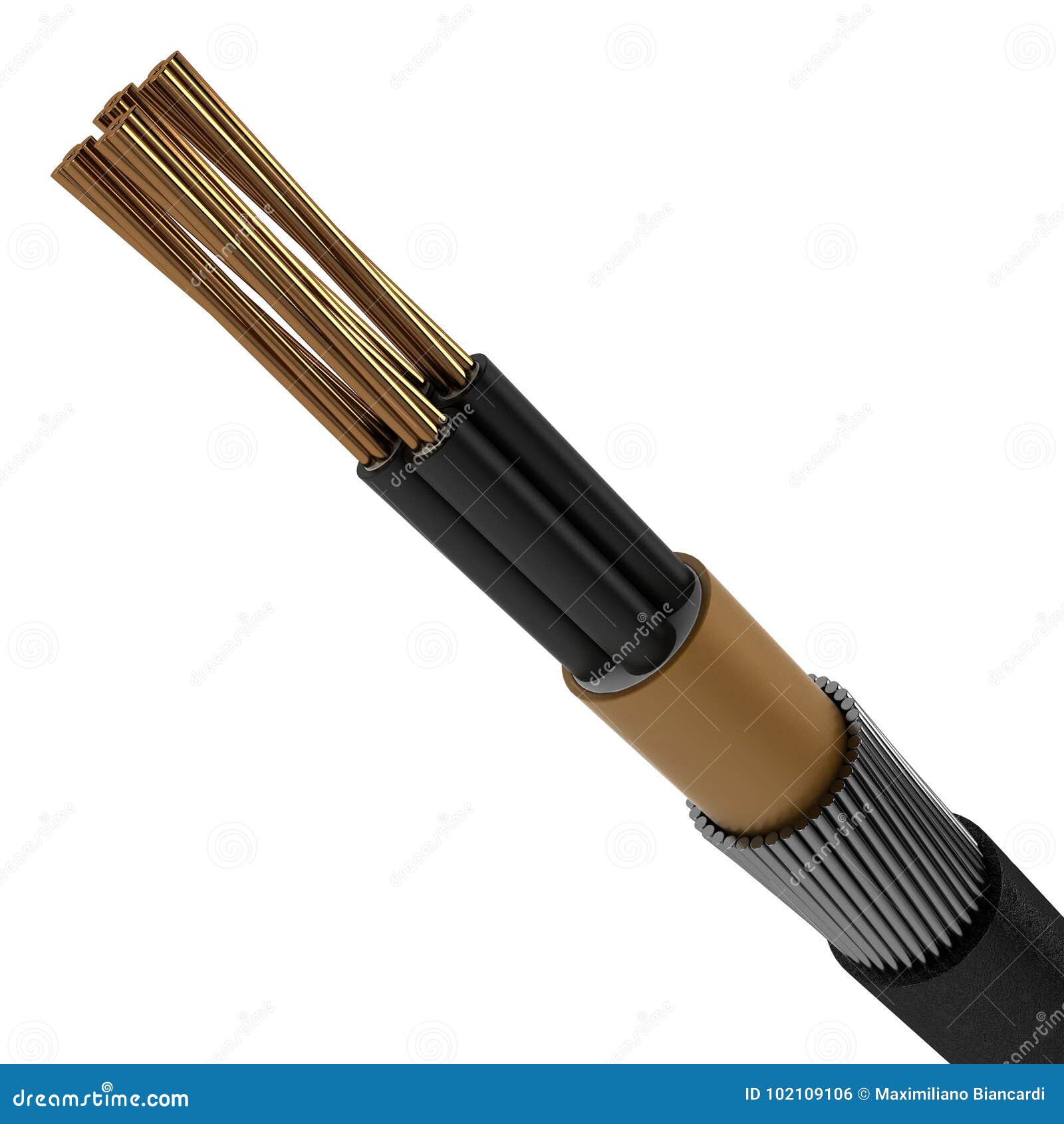 Armoured Cable stock photo. Image of style, industrial - 102109106